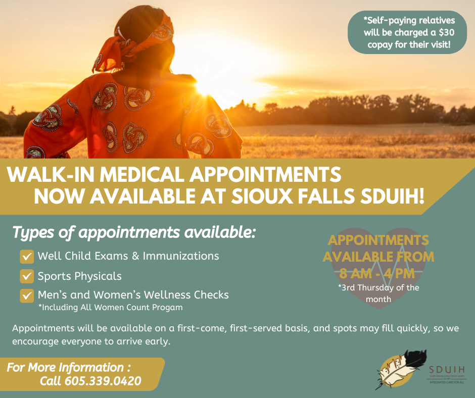 SDUIH in Sioux Falls to Offer Walk-in Preventative Care Appointments on ...